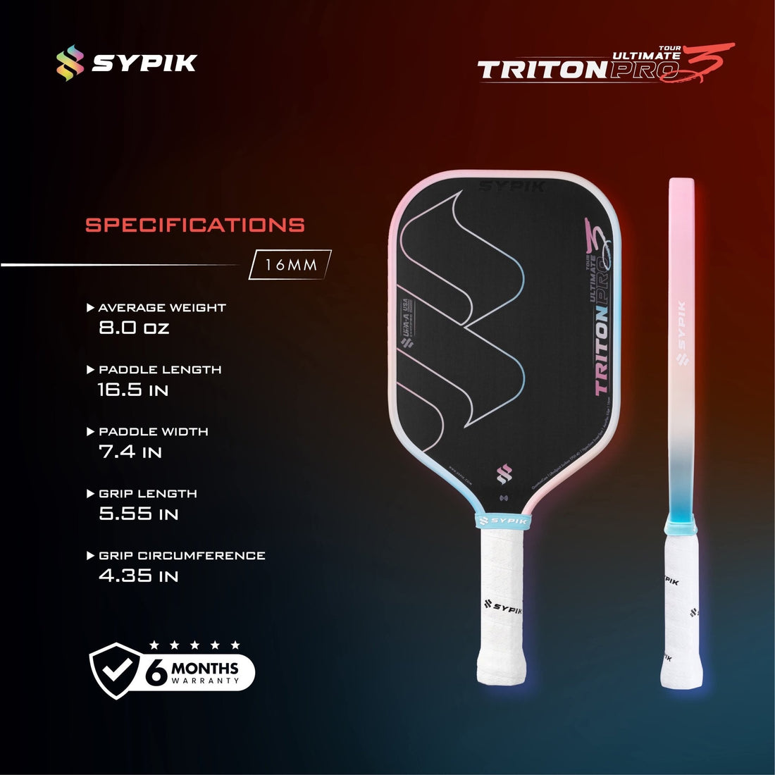 Sypik Triton Pro 3 - Unlimited Pickleball Zone